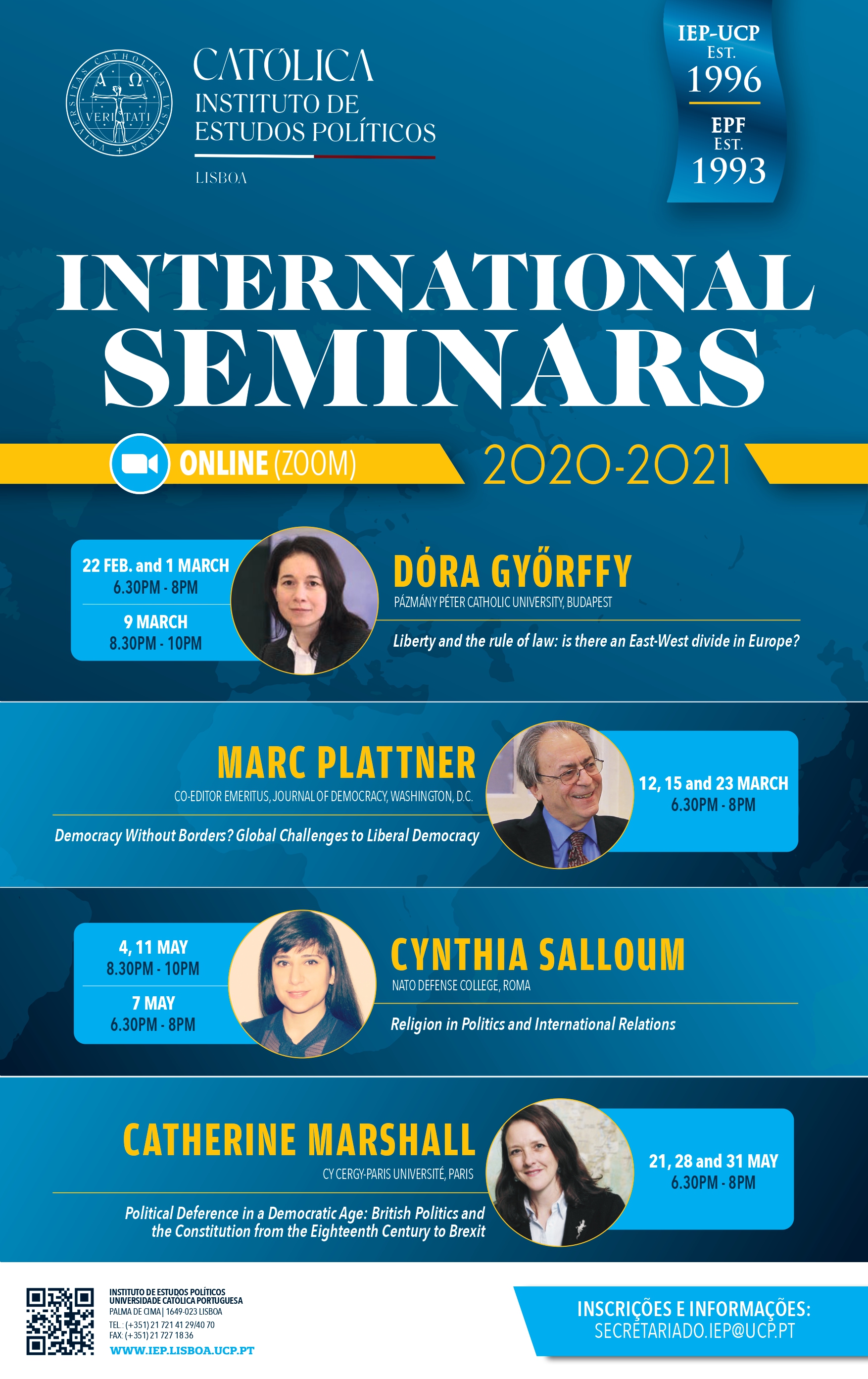 International Seminar with Marc Plattner | IEP-Católica